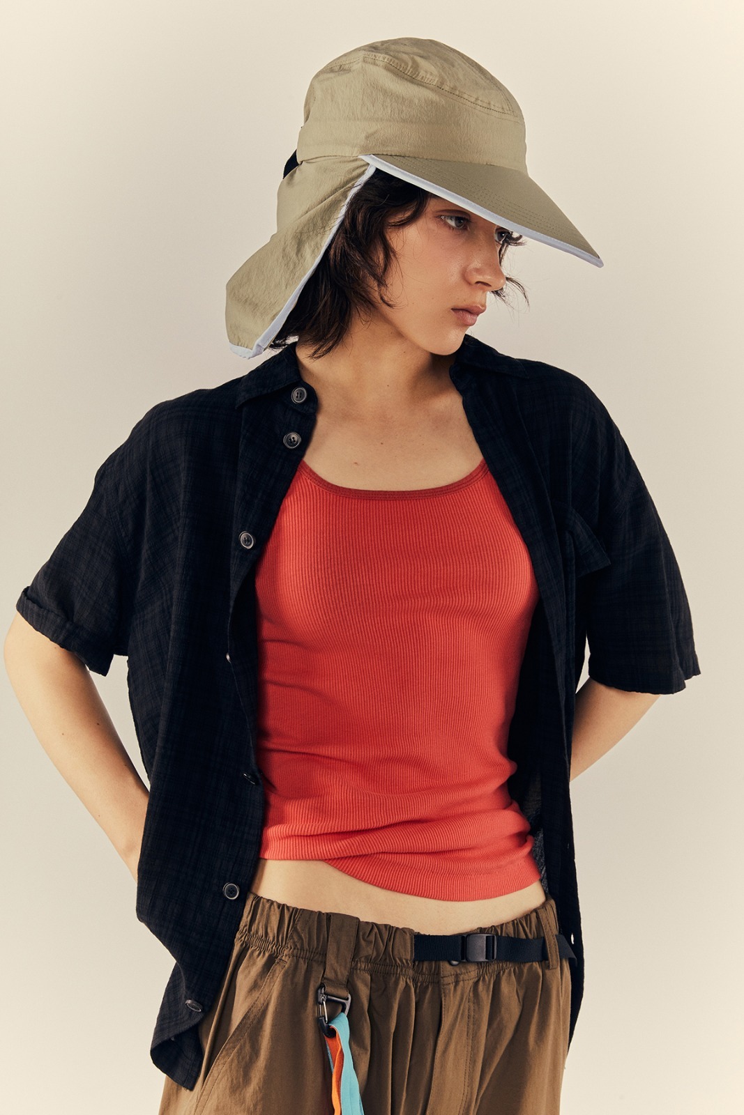 bimini (shade) long bill cap kh f | 프라이데이세븐
