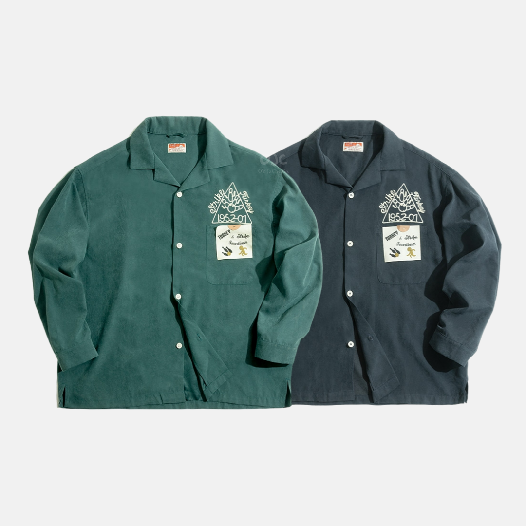 레트로 볼링셔츠 2color [BEI-001] - 오끄자체(O'c JaChe)