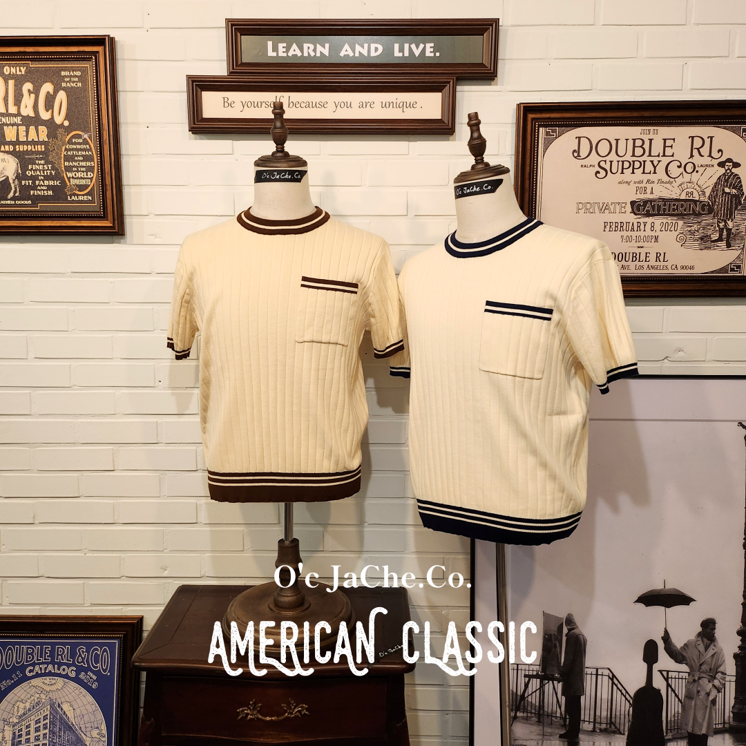 (Limited) OJC 링거 니트 하프슬리브 2color [OK-001] - 오끄자체(O'c JaChe)