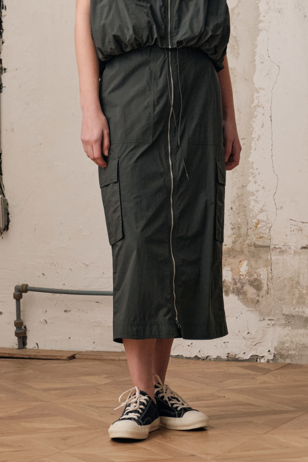 여성 필드 카고 스커트 (D GREY)