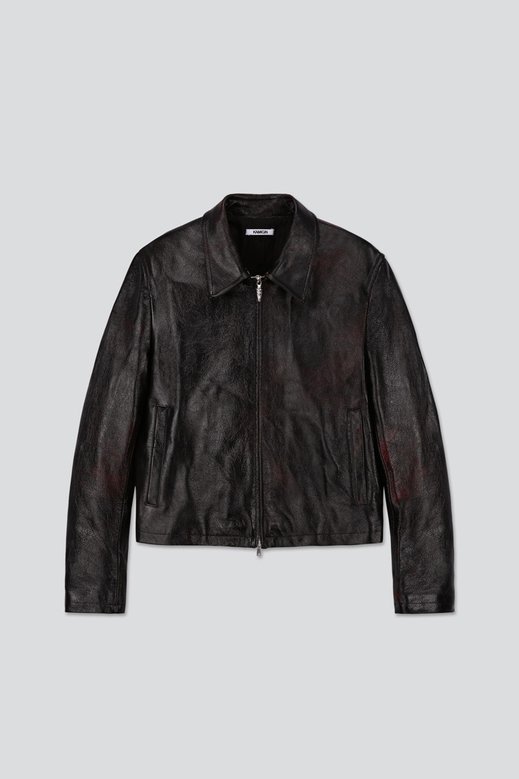 BURN LEATHER JACKET - KAMIGIN