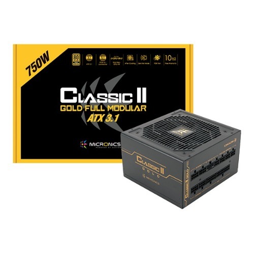 [Micronics] Classic II 750W 80PLUS GOLD 230V EU Full Modular ATX3.1 (PCIE5.1) (750W) - UCIK