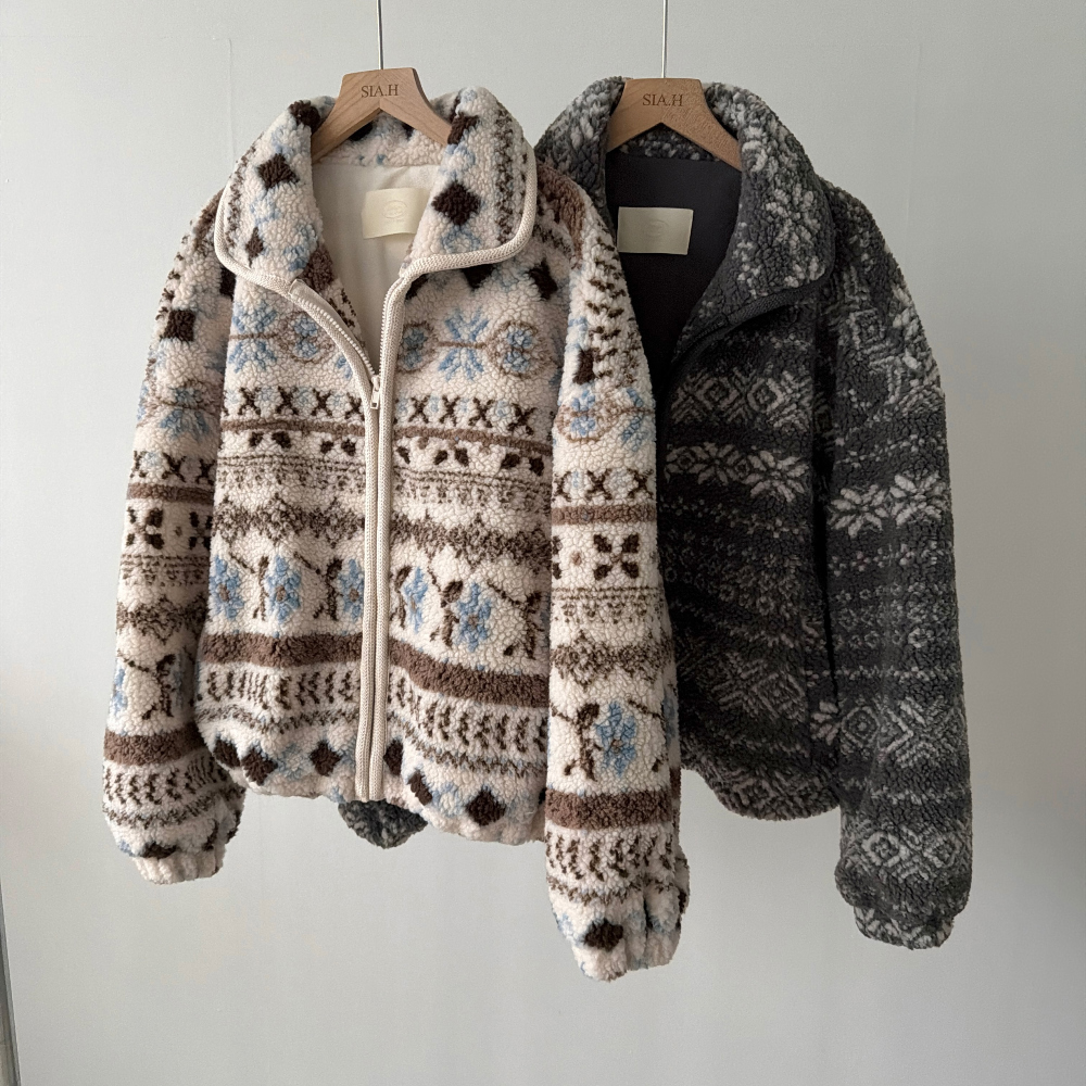 [도톰/따숩] 노르딕 집업점퍼 후리스 | SIA.H