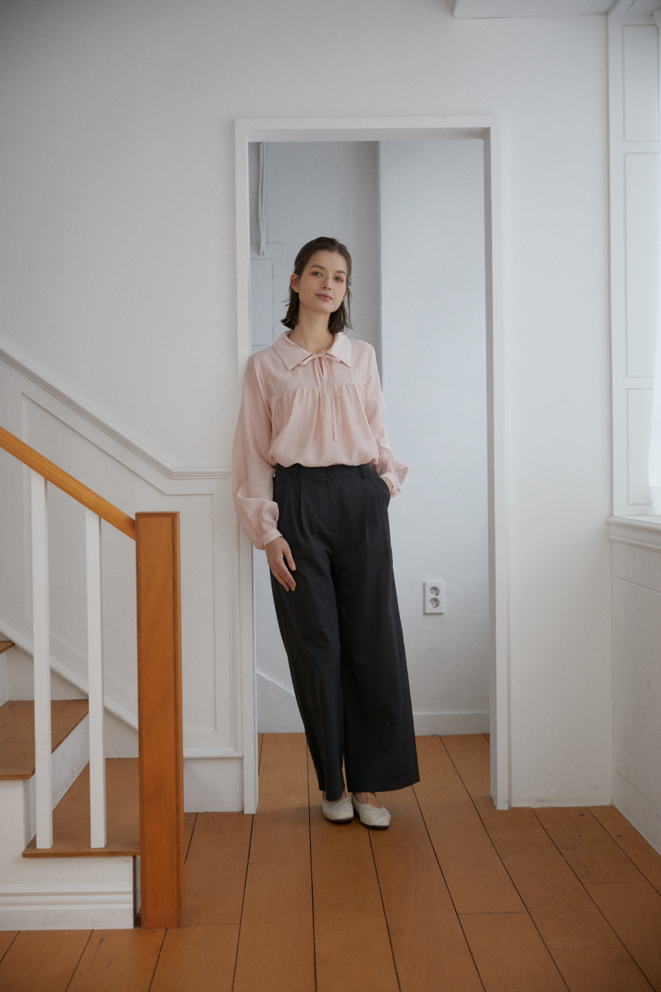 Sally Ribbon Blouse_Pink - WIOE