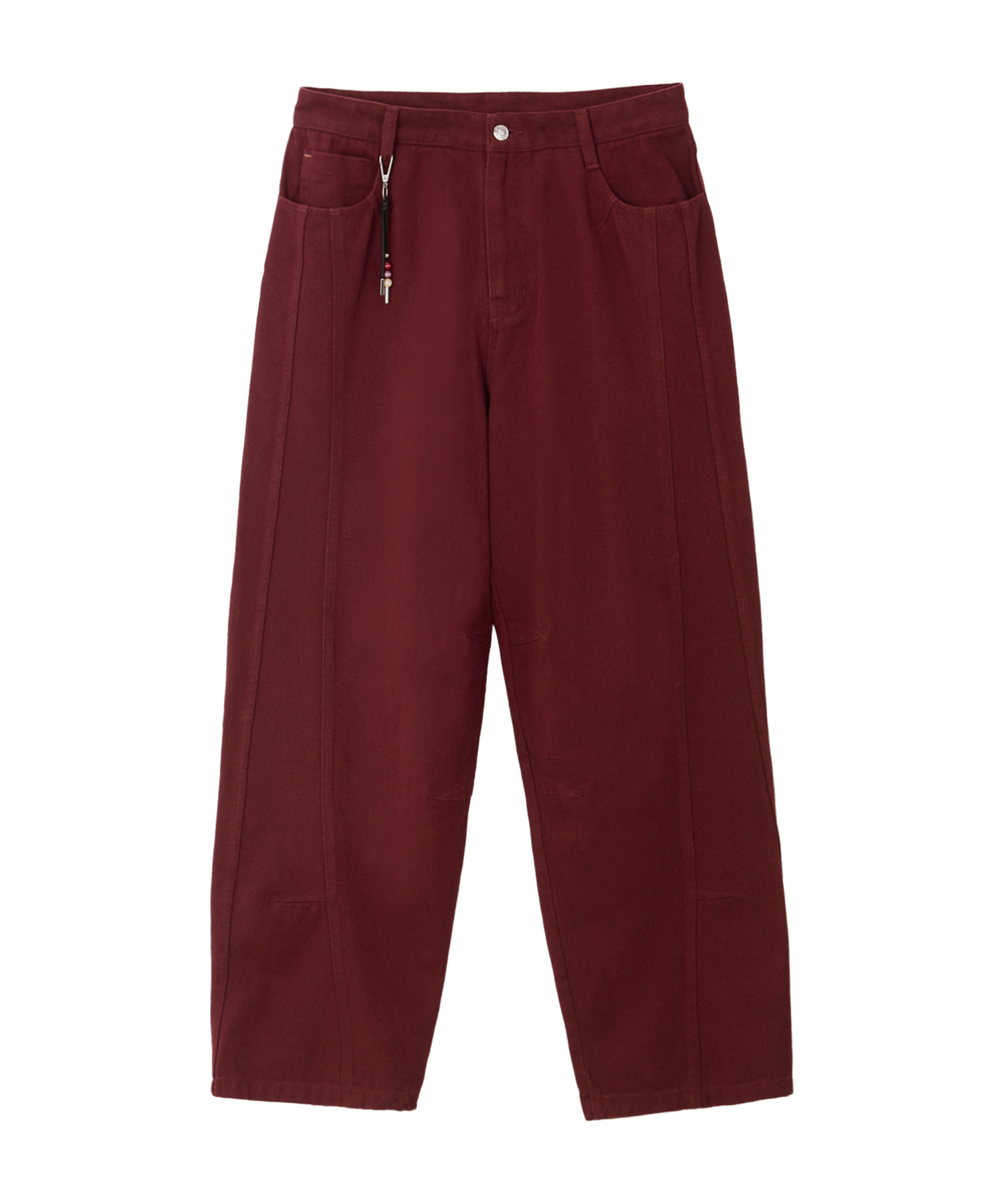 Infusion Dart Curved Pants-Burgundy - midsun