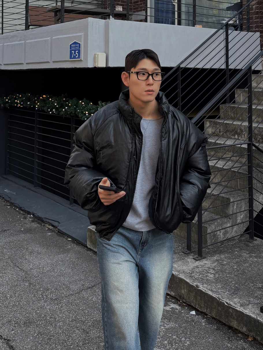 RI 레더 패딩 자켓 (1color) | 자빈트