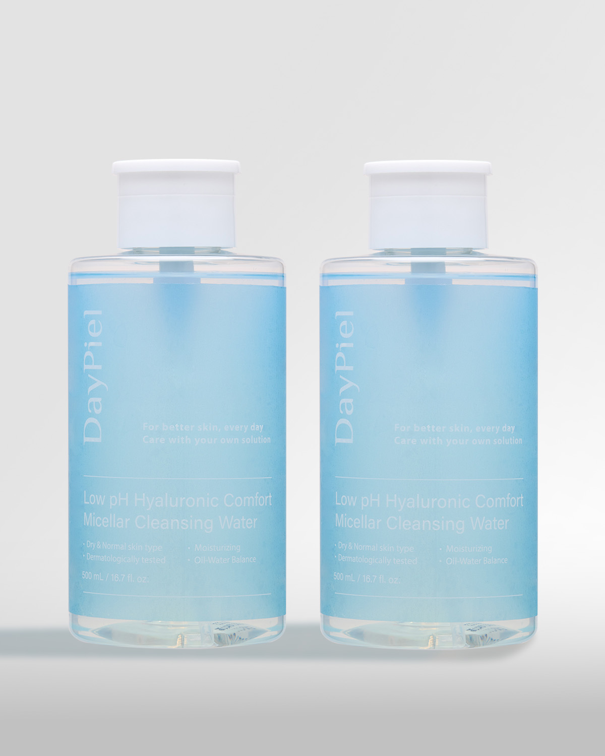 [1+1] 비건 히알루론산 수분 클렌징워터 500ml * 2ea - DayPiel