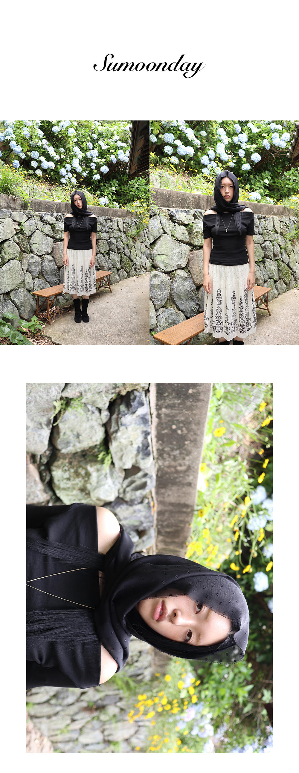 Love Scarf 021 / Black - SUMOON