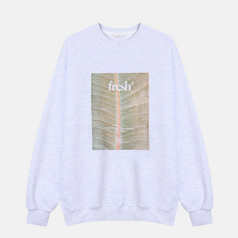 [유클로즈] FRESH PRINTING SWEATSHIRT (OATMEAL)