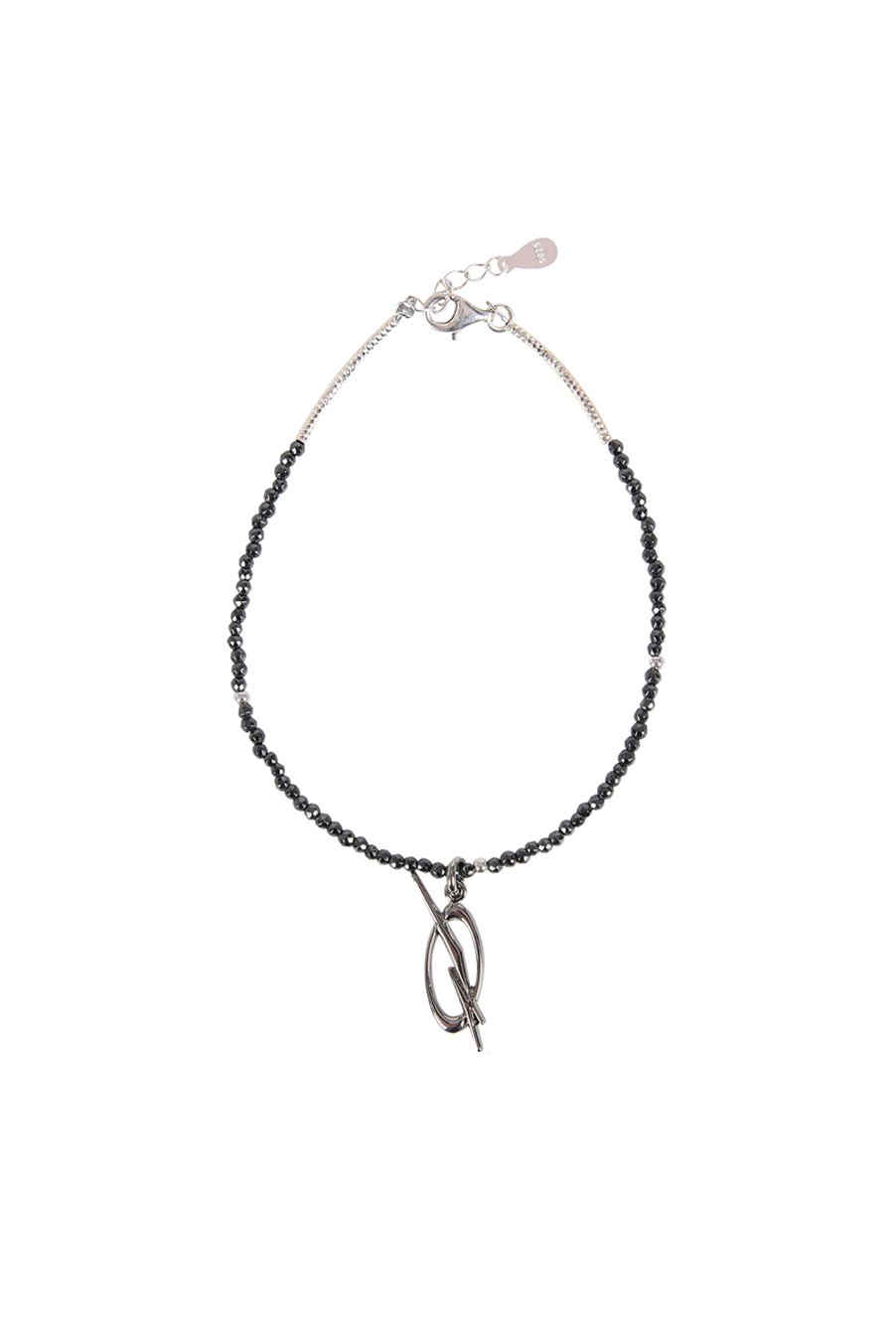 Hematite Ball Logo Bracelet - Black - 51percent