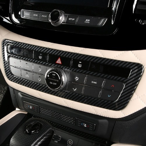 KGM G4 렉스턴 (17~) 튜닝 공조기 스크래치방지 몰딩 카본커버 - AUTO-LAB