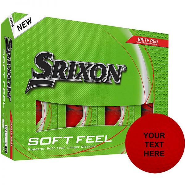 Srixon 2025 Soft Feel Brite Matte Red Personalized Golf Balls | 레이스온