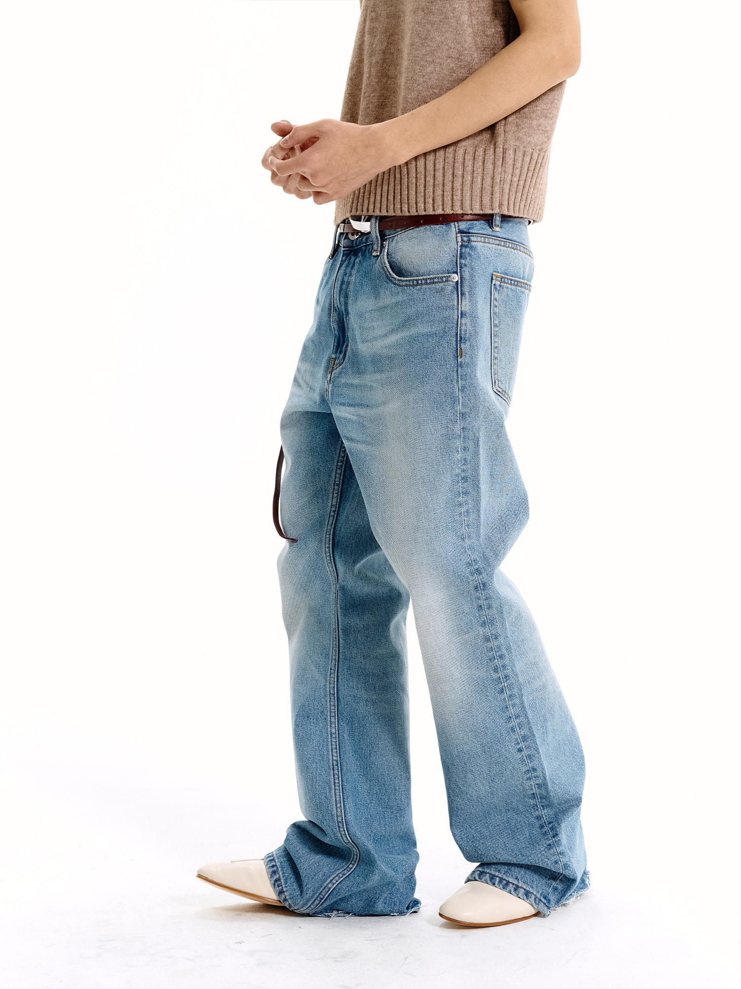 WANNA LAB Remake 646 Washing Flare Pants - Kirr