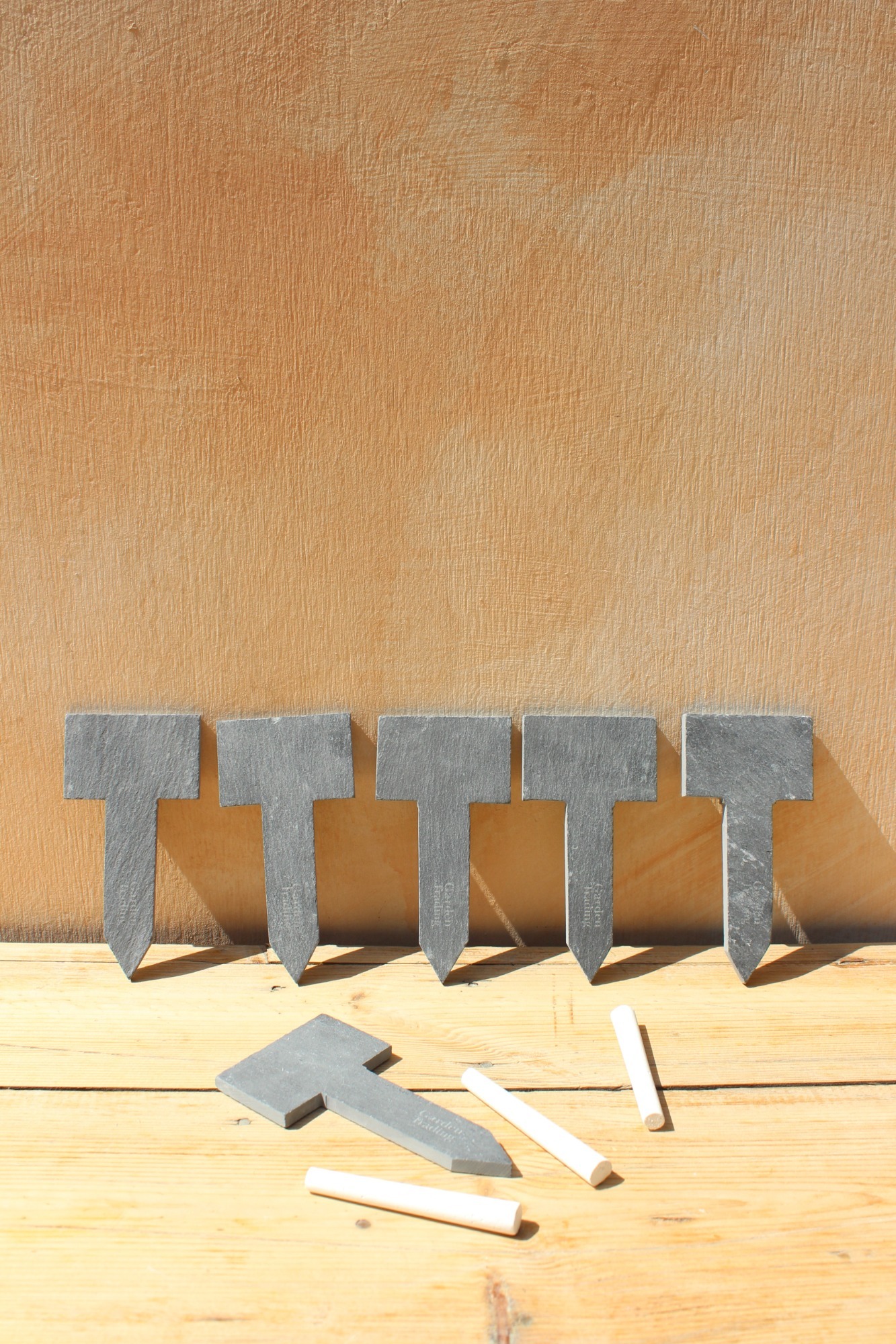 가든트레이딩 식물이름표 세트 Greenhouse Slate Tags with 3 pieces of Chalk - Set of 6 ...