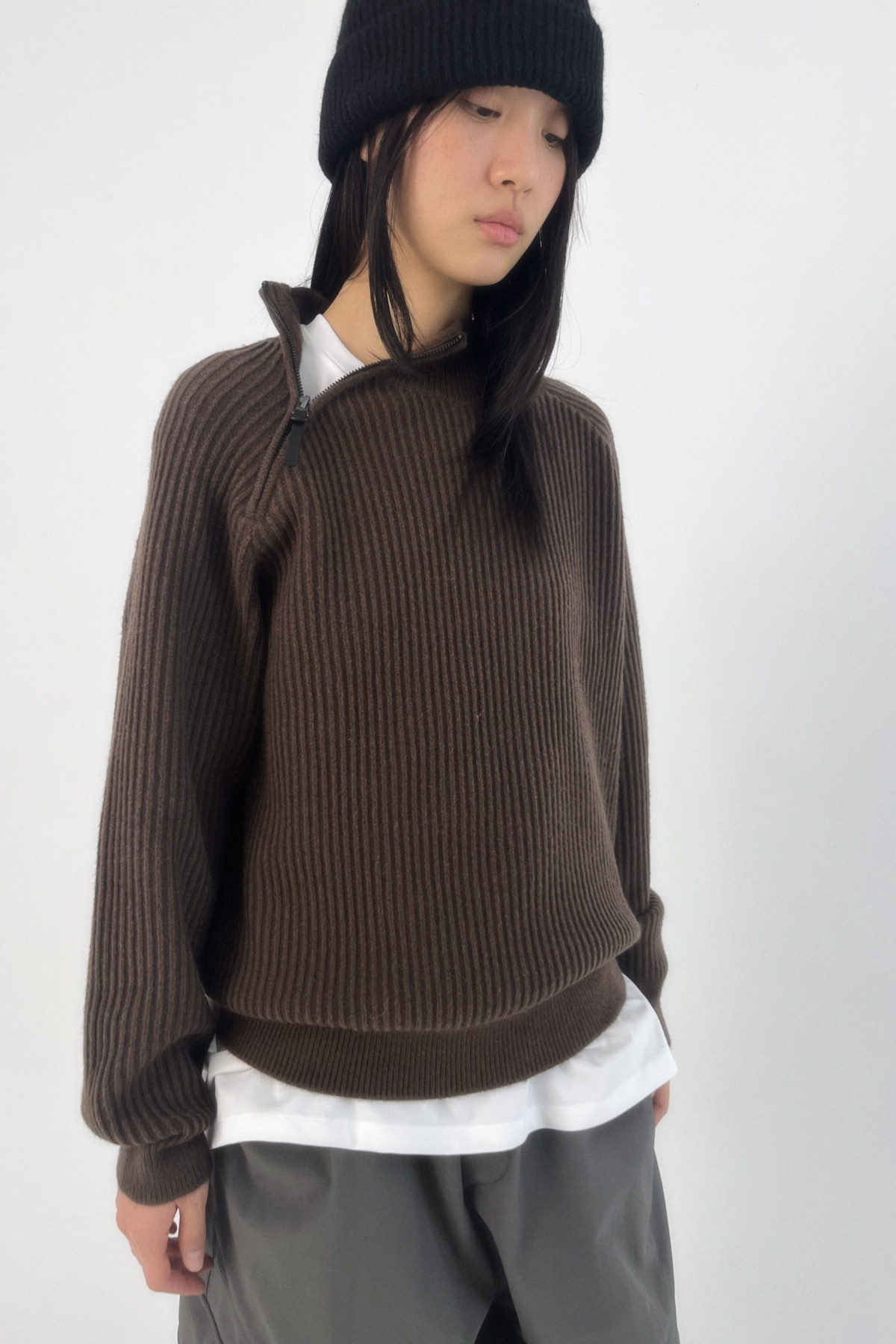 베르크 서울 | SLOPE ZIPPER RAGLAN KNIT