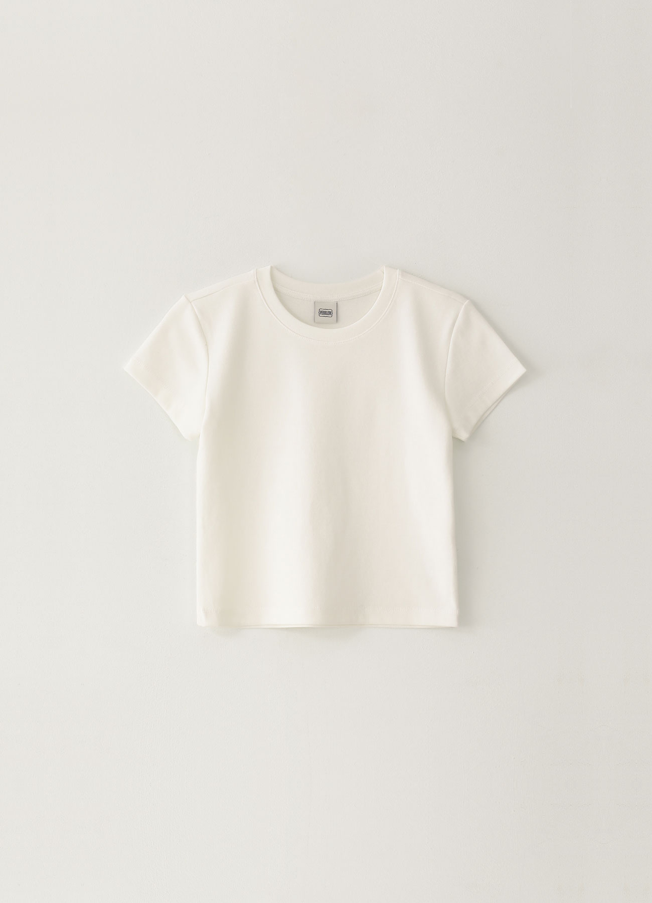 3RD / Cotton Slim T-shirt - White - pebblem