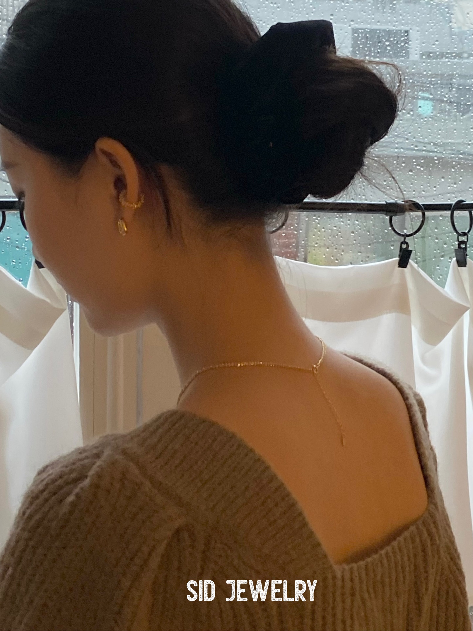 [SILVER925] Gold glitter chain necklace - Sid Jewelry