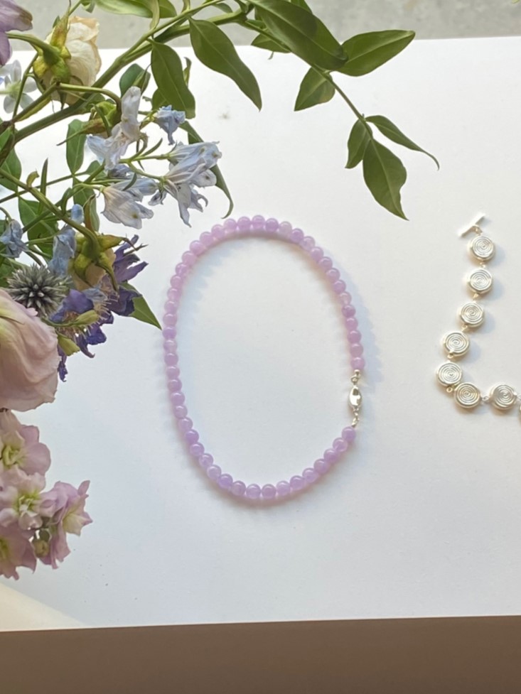 Lavender Amethyst Necklace (8mm) / 라벤더 애머시스트 네크리스 - Sid Jewelry