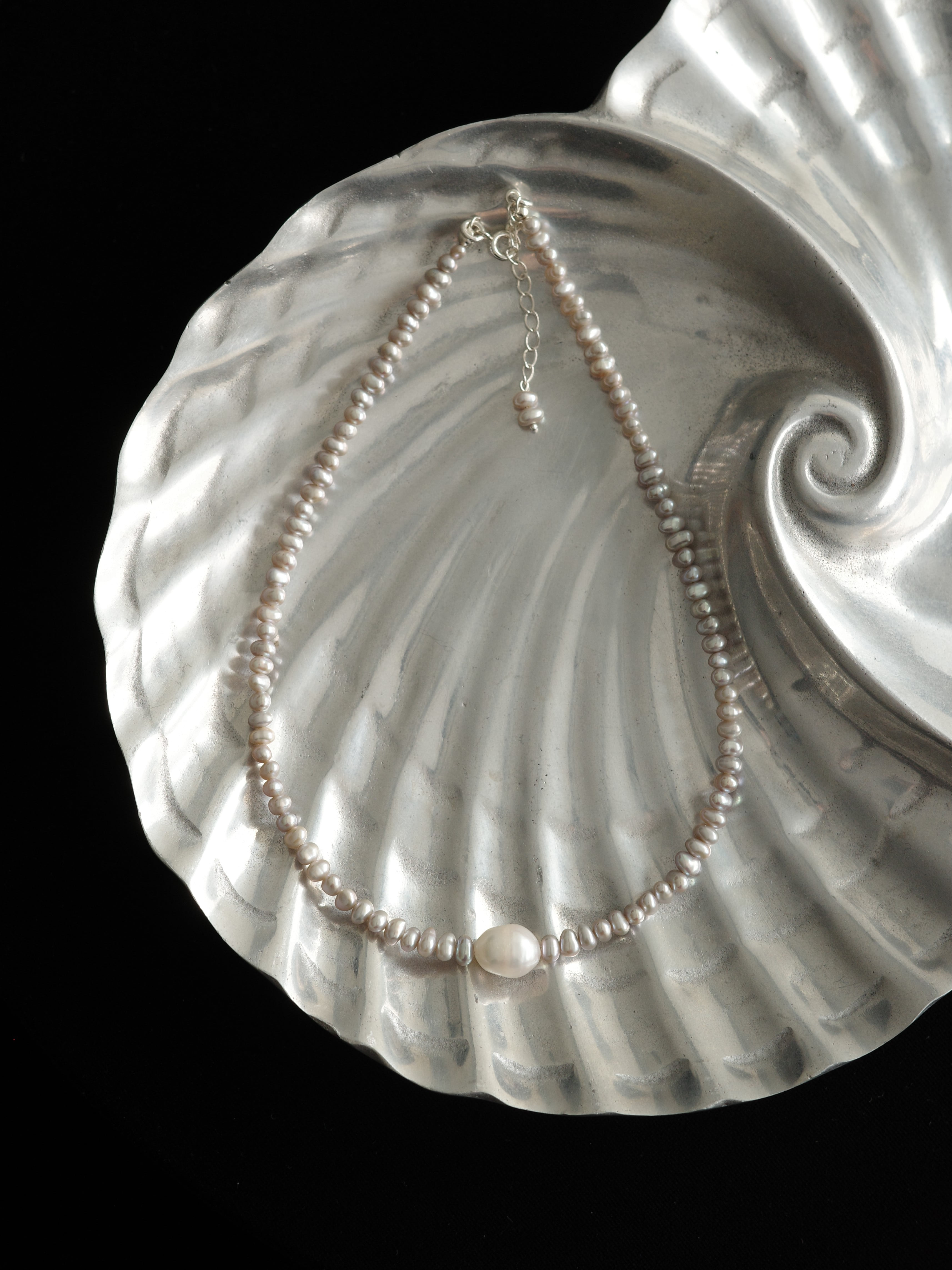 Argent Pearl Necklace - Sid Jewelry