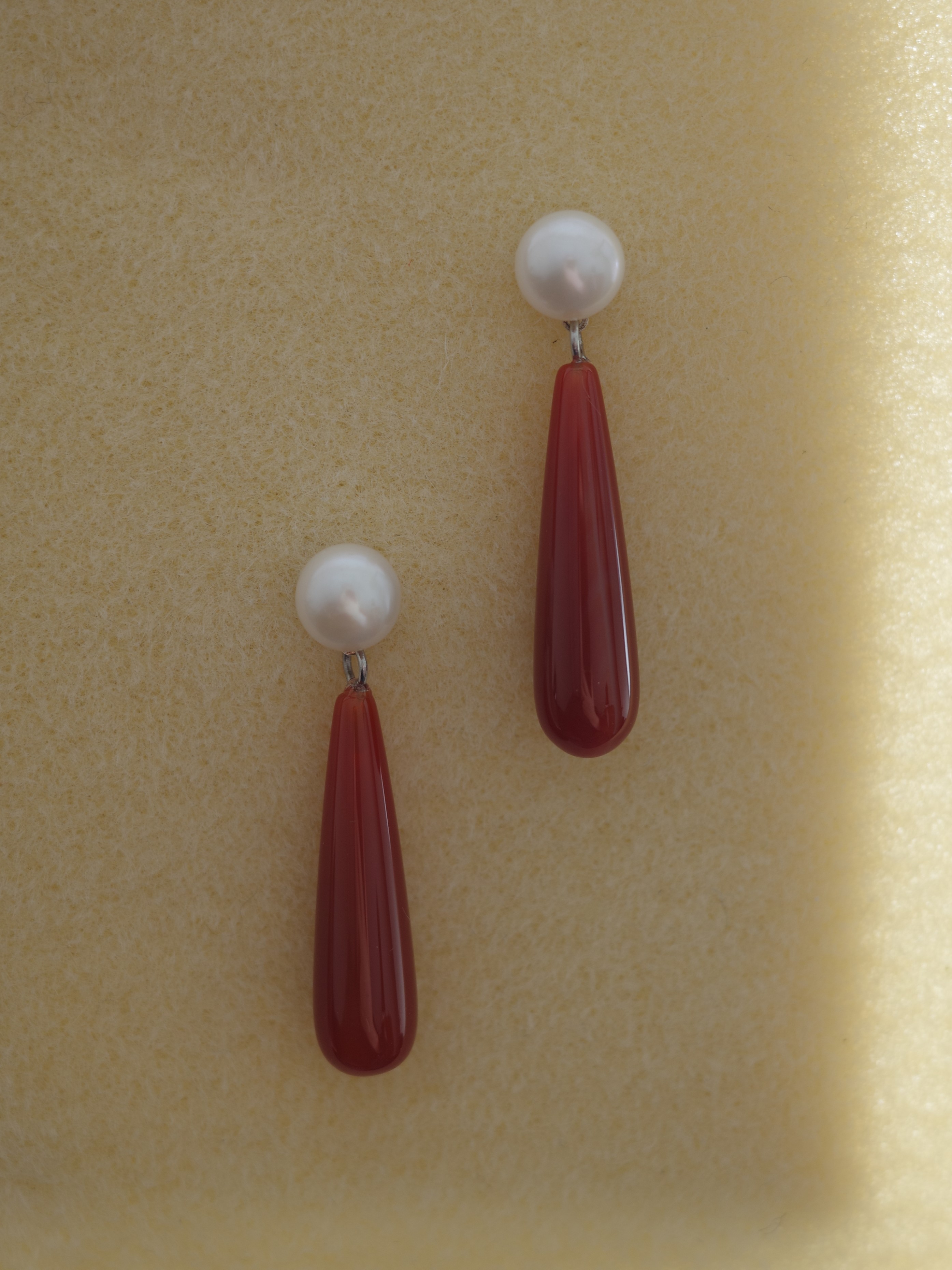 Carnelian Tapered Earrings - Sid Jewelry