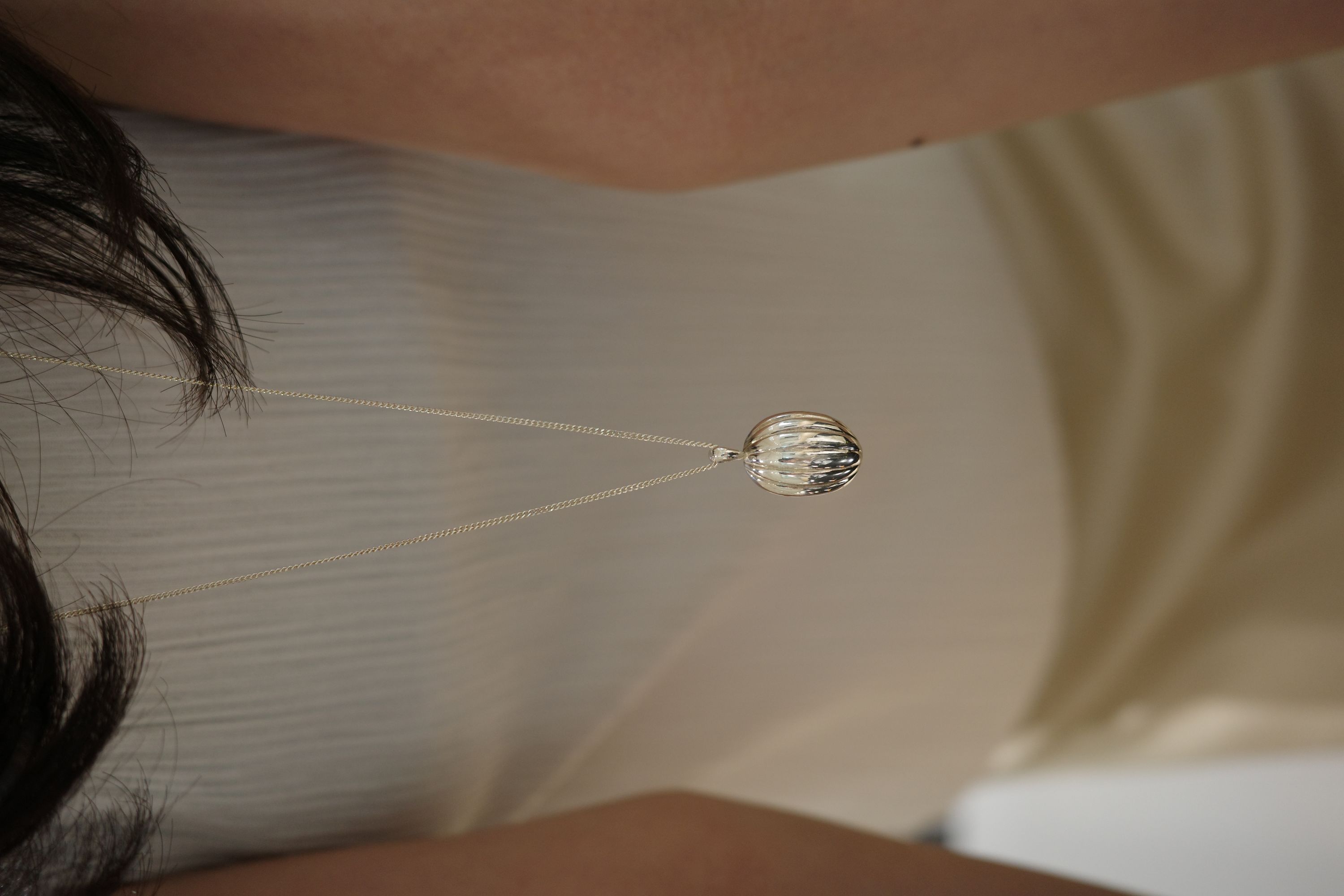 Orb long Necklace (silver) | Sid Jewelry