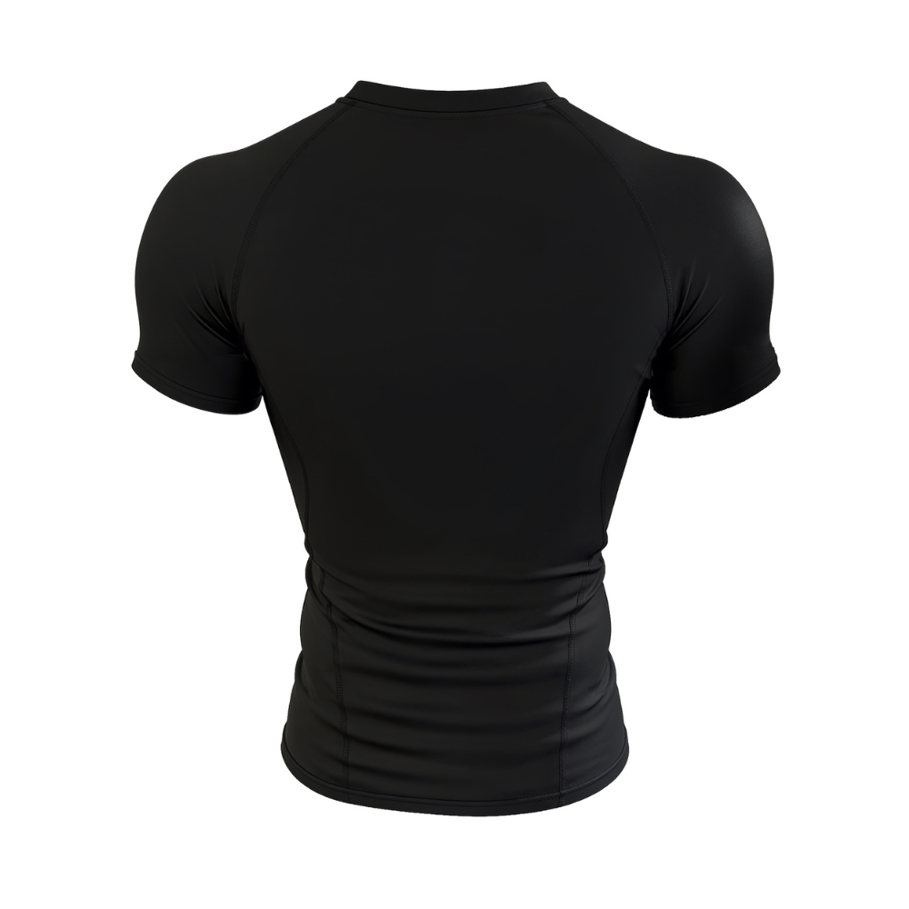 COMPRESSION T-SHIRT – WHITE PRINT LOGO - 노기어 (NOGEAR)