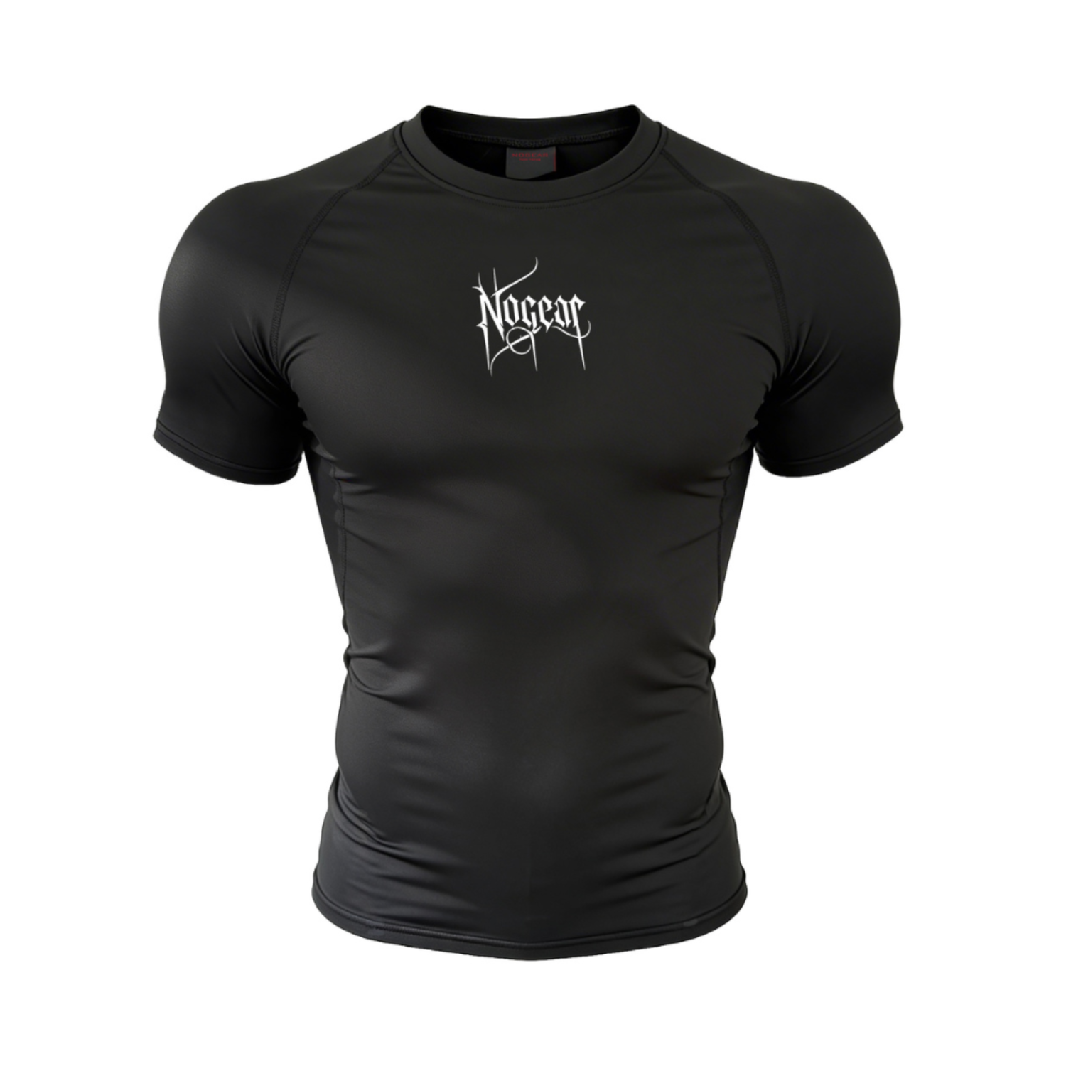COMPRESSION T-SHIRT – WHITE PRINT LOGO - 노기어 (NOGEAR)