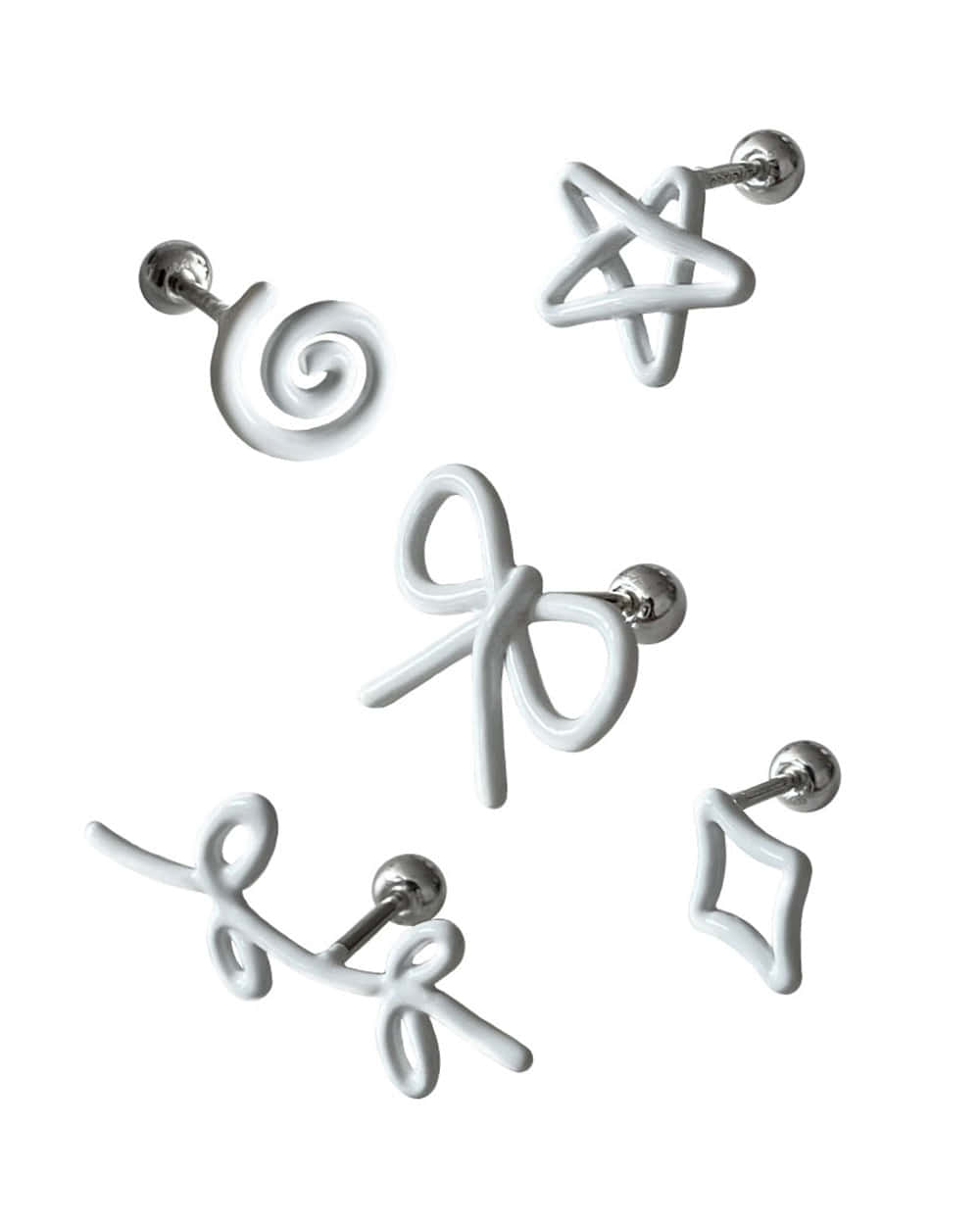 Fruit doodle piercing (White) | it doesn't matter.