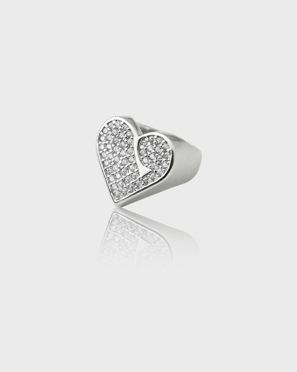 Cubic heart symbol ring - it doesn't matter.