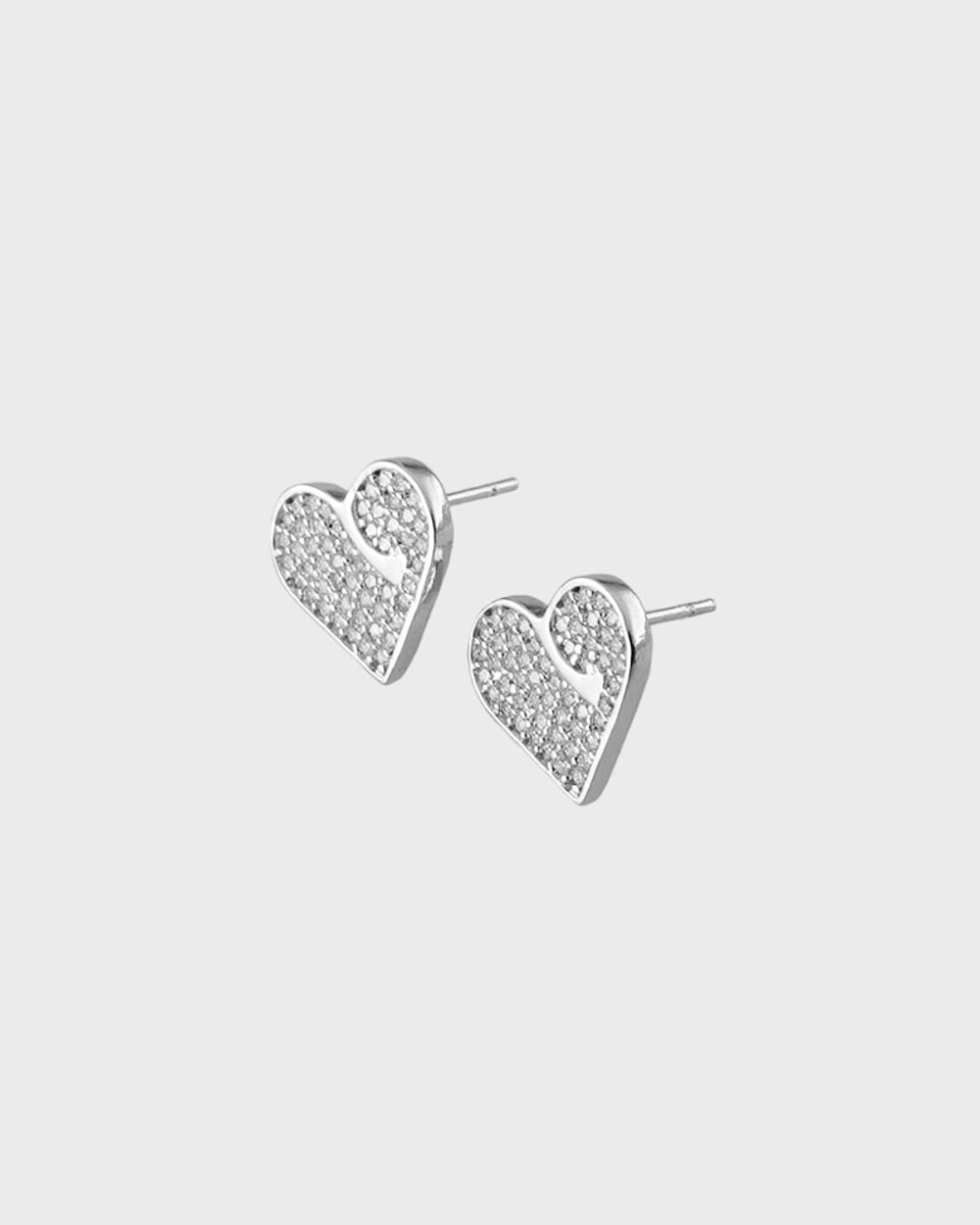 Cubic heart symbol stud earring - it doesn't matter.