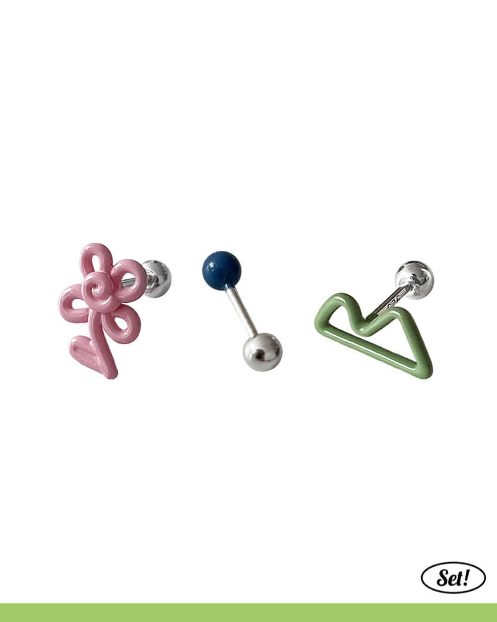 [D type] Fruit doodle piercing (3 set) - it doesn't matter.