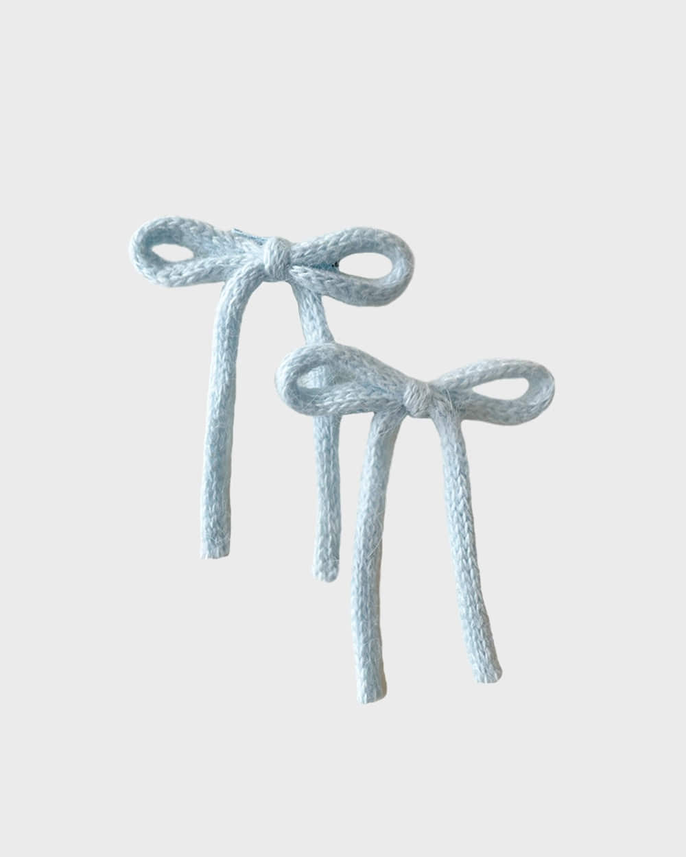 [2 set] Angora ribbon hair pin (Sky blue) - it doesn't matter.
