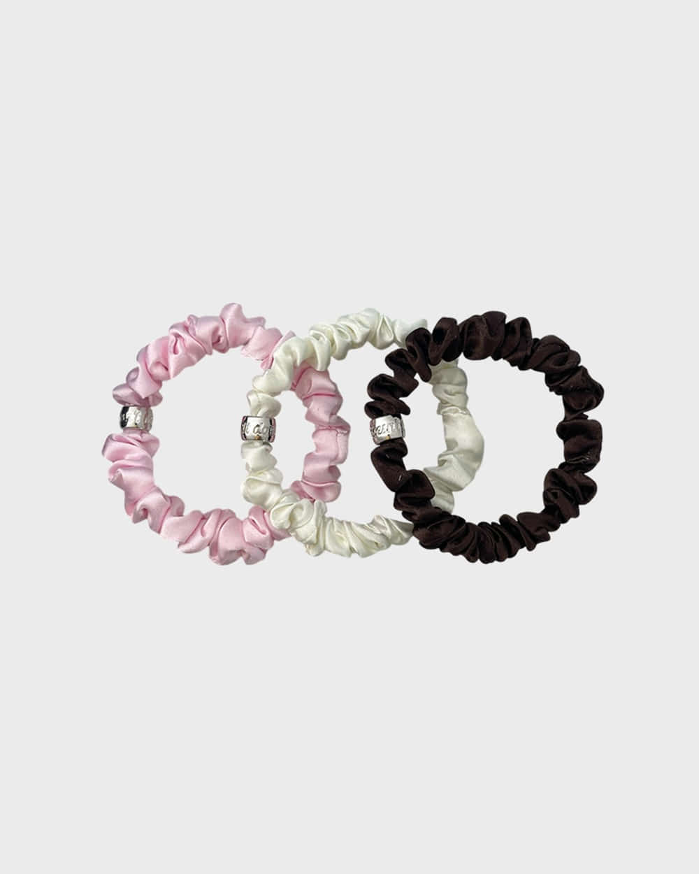 [3 set] Berry mini scrunchie (Brown) - It doesn't matter.