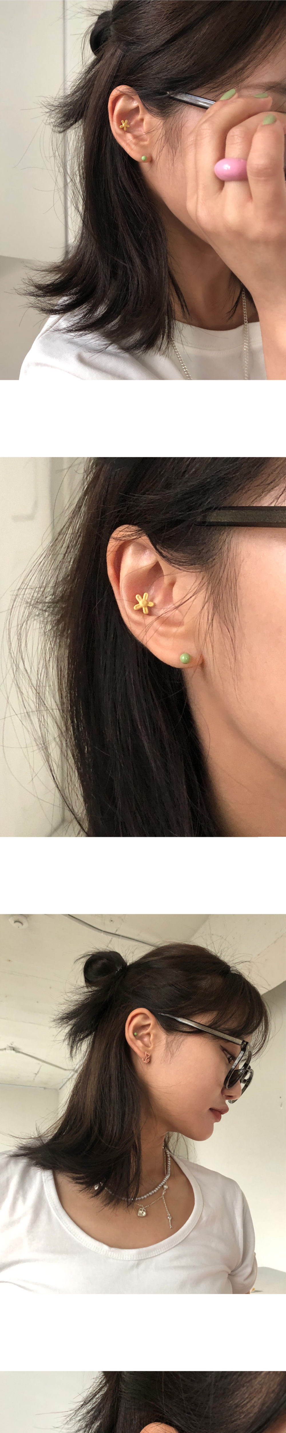 Pastel doodle piercing (Olive) - it doesn't matter.