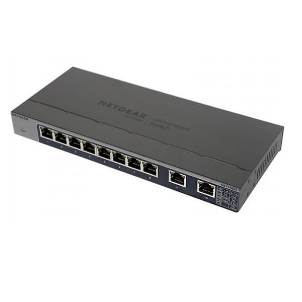 넷기어 GS110MX 10포트 멀티기가비트 언매니지드 비관리형 스위치 스위칭허브 2Port 10G 업링크 - NeoB2B