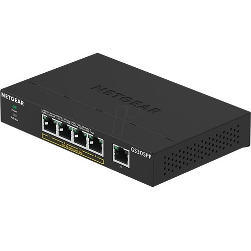 넷기어 GS305PP 5포트 기가비트 언매니지드 비관리형 스위치 스위칭허브 4Port PoE+ 83W - NeoB2B