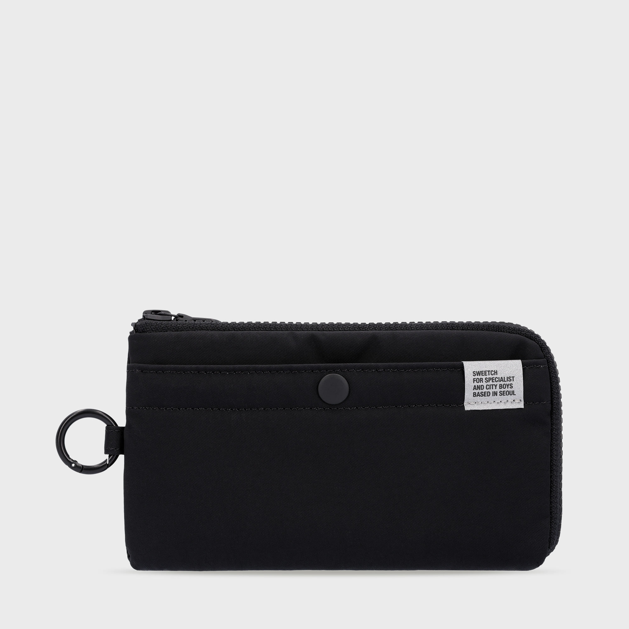 HALF ZIP WALLET 001 L Black - sweetch