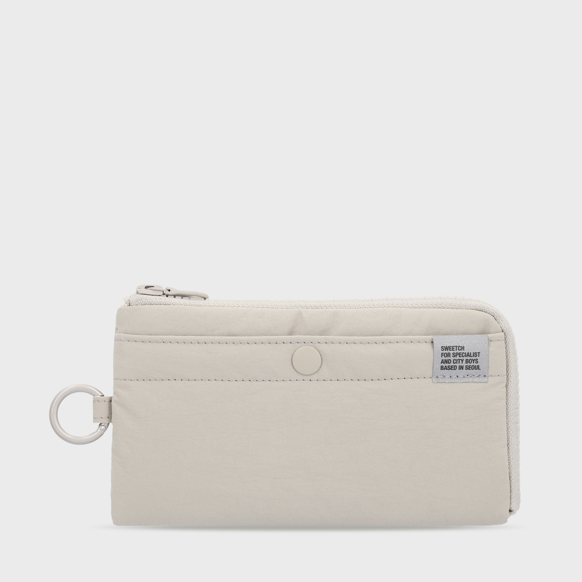 HALF ZIP WALLET 001 L Cream - sweetch