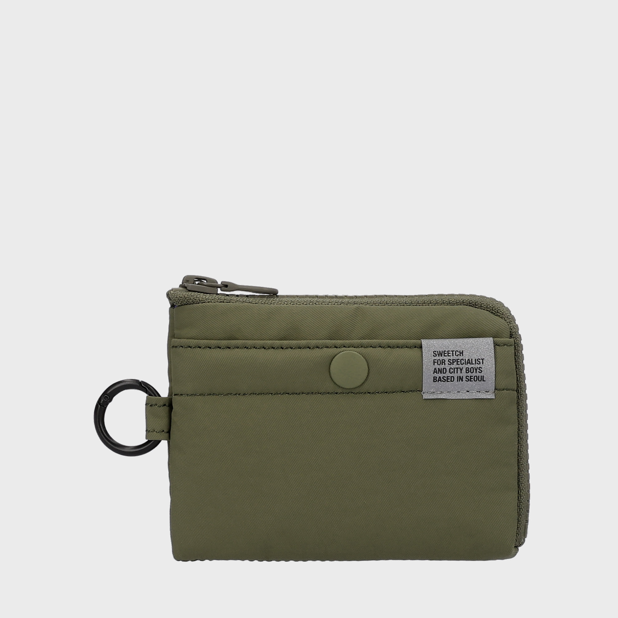 HALF ZIP WALLET 001 M Olive Green | sweetch