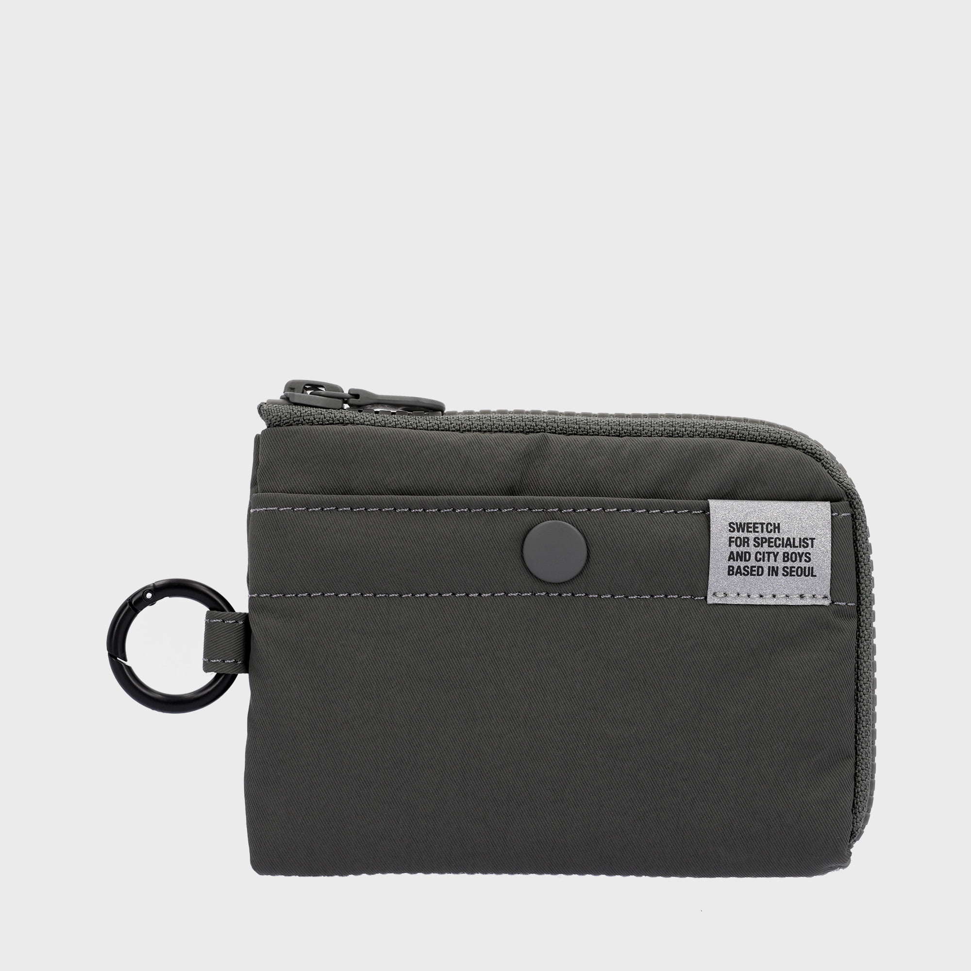HALF ZIP WALLET 001 M Moss Grey | sweetch