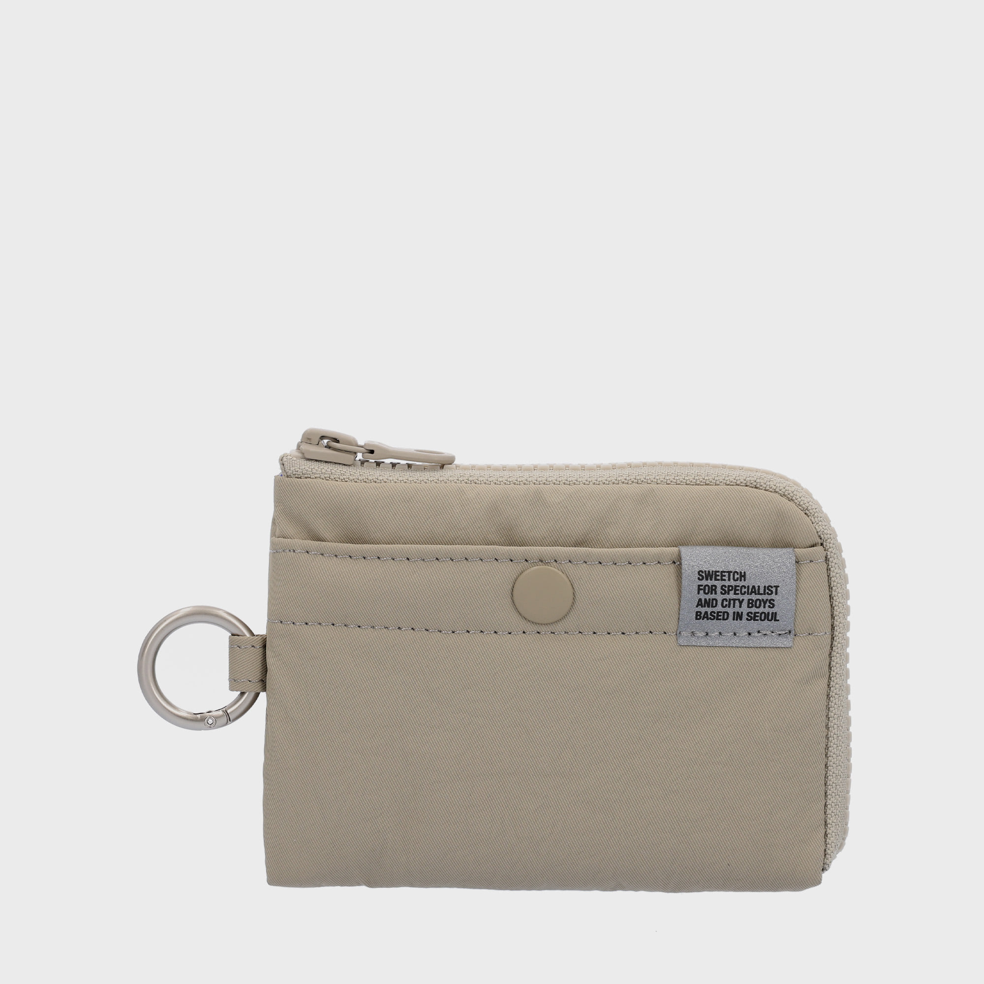 HALF ZIP WALLET 001 M Olive Green - sweetch