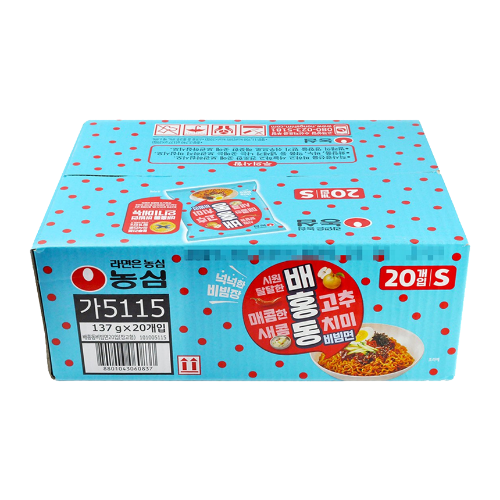 농심 배홍동 비빔면 137g x 20 - 부산코코상회
