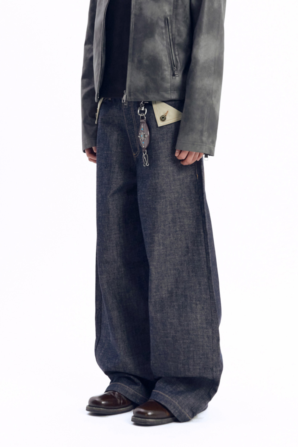 Bonnie Pocket Denim Pants (Indigo) | AAKAM