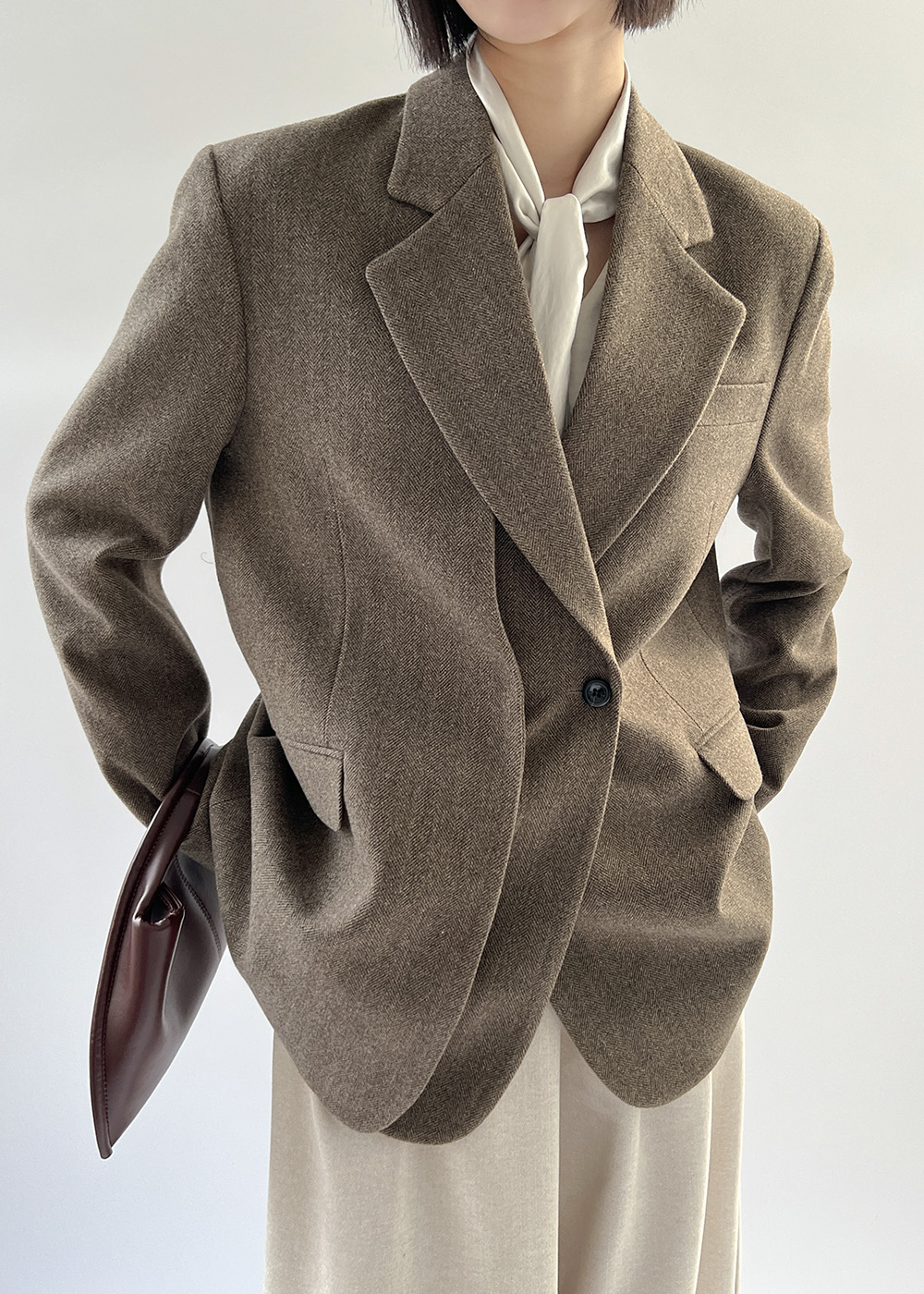 클래 헤링본 자켓 | PENETRO