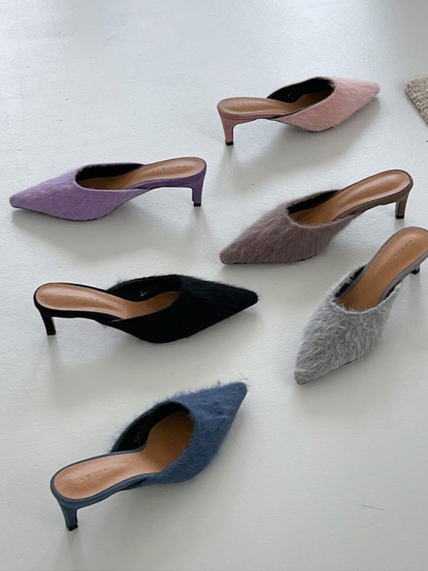 Soft fur mule