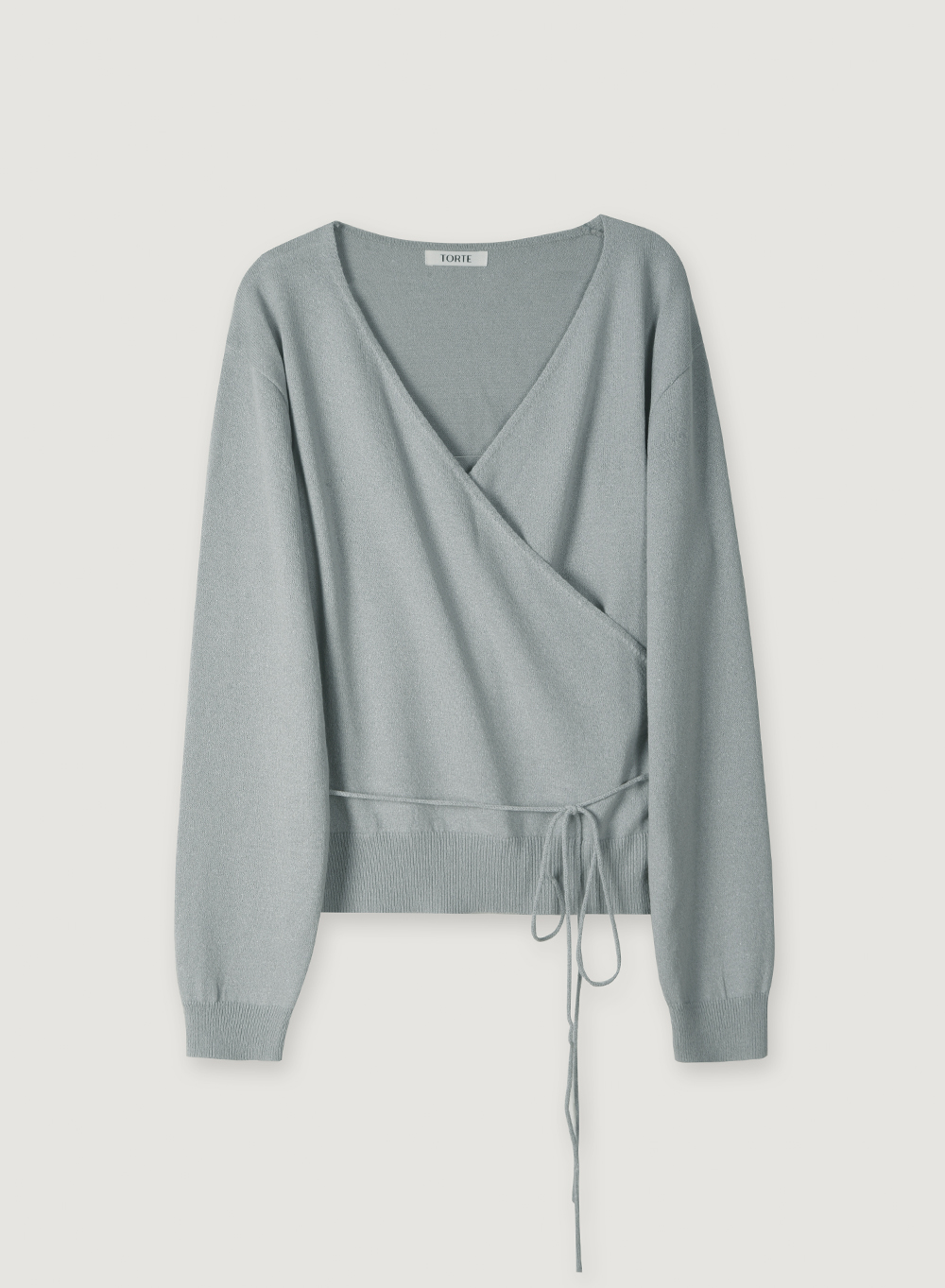 [3rd] Pearl V-Neck Strap Knit Sky - torte 토르테