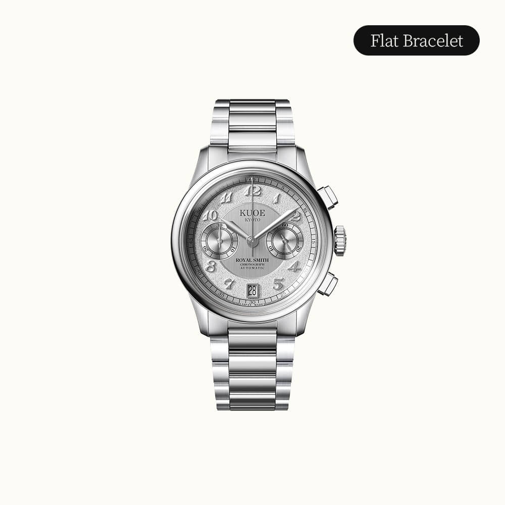 [NEW] Royal Smith 90-012 Chronograph/Silver Arabic Index/Included ...