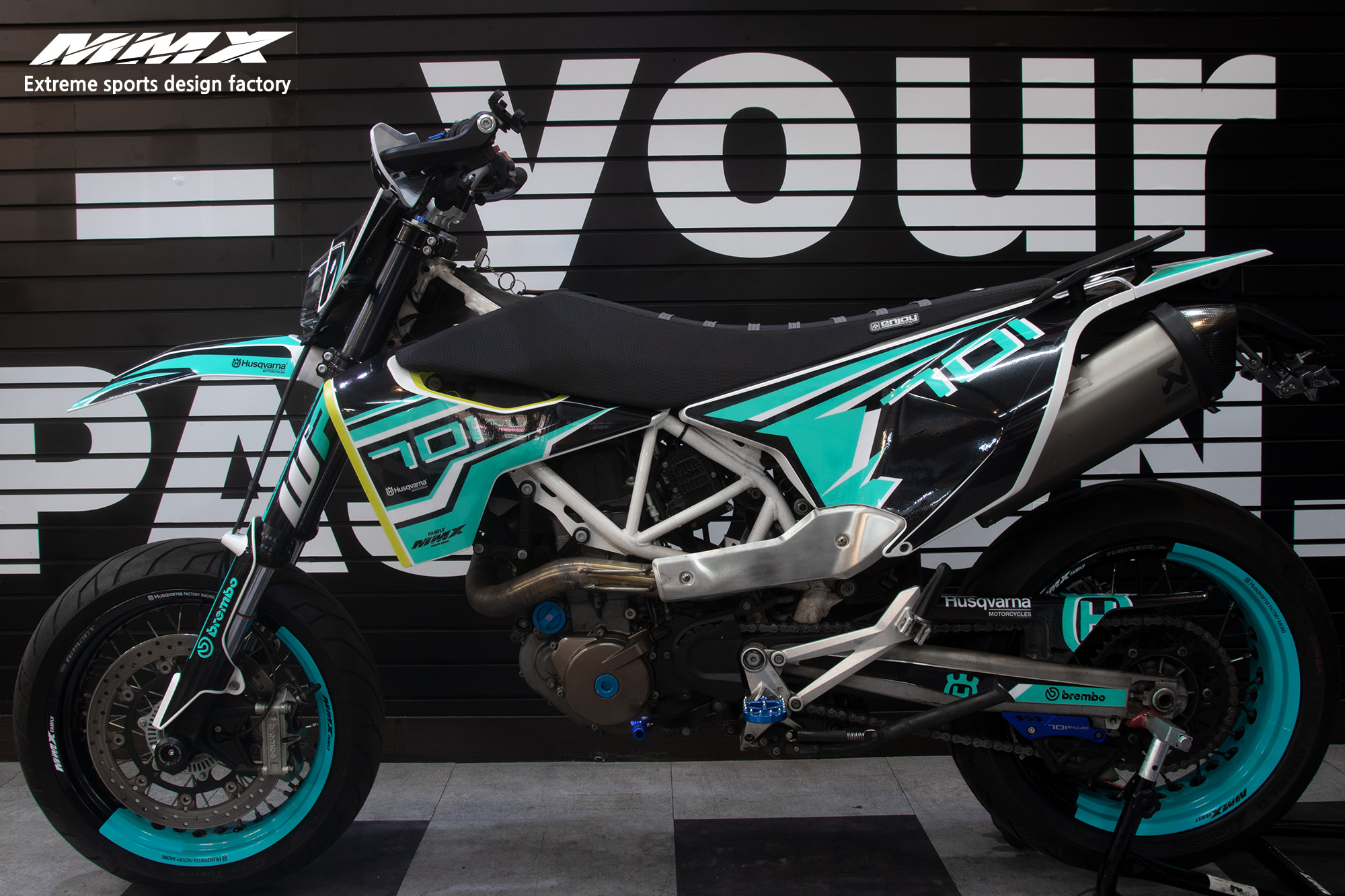 701 SUPERMOTO / Black & Mint Custom Design | MMX19