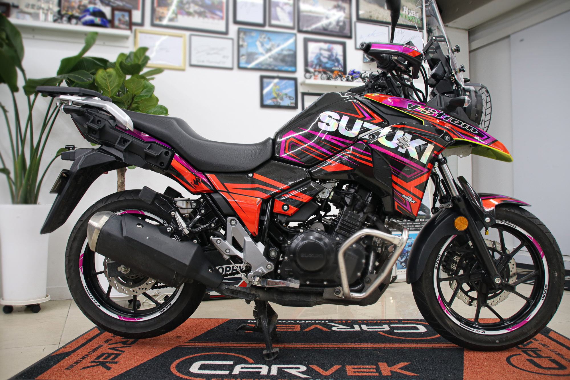 V-STROM 250 / Bright Purple & Red Custom Design - MMX19