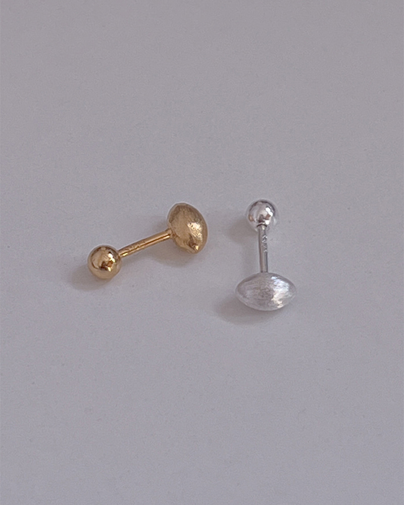 실버925 시드 무광 볼 피어싱 2color